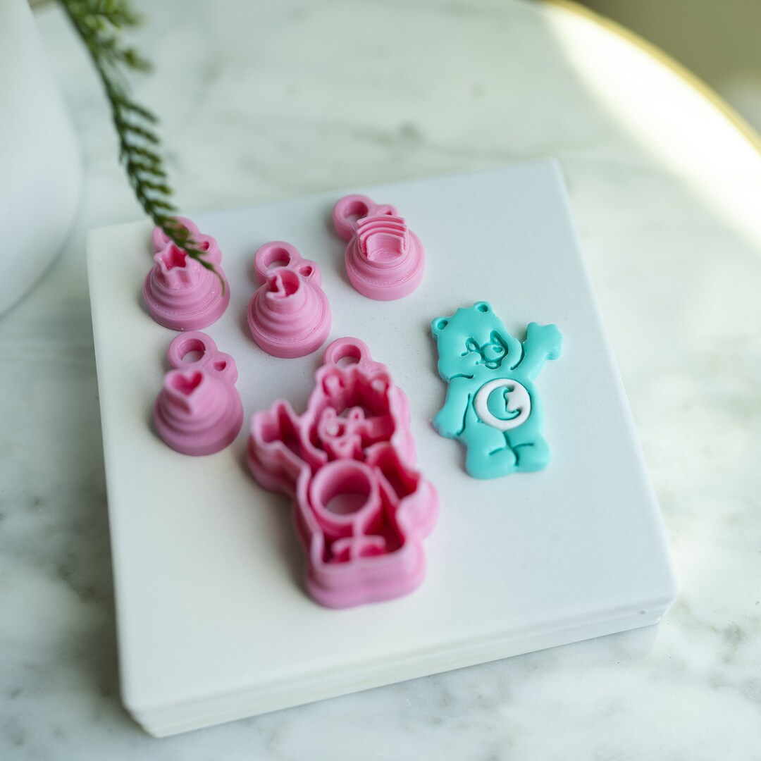 Colorful Bear Clay Cutter Bundle | Cute Retro-inspired Polymer Clay ...