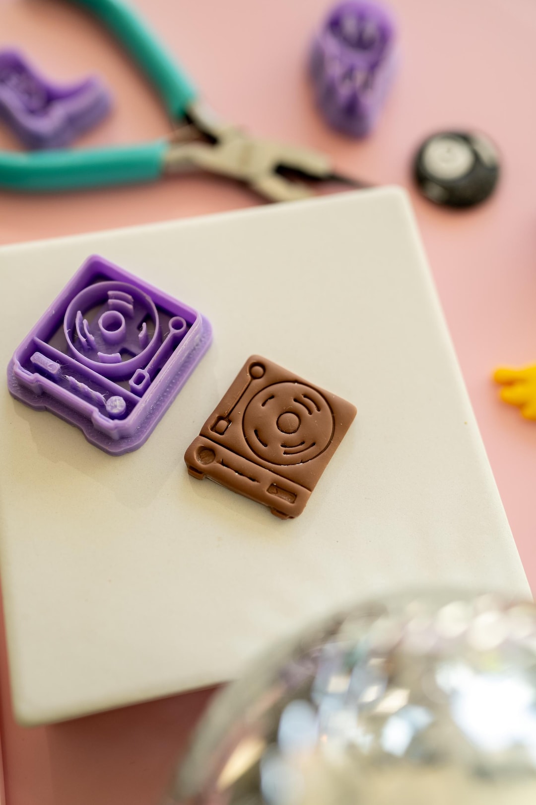 Vinyl Record Player Clay Cutter | Retro Music Polymer Clay Tool for DIY ...