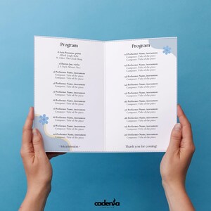 Spring Recital Program Template Canva | Editable Templates for Music ...