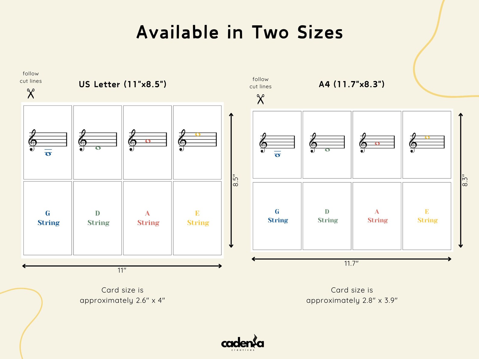Violin Note Learning Flashcards | Printable Music Note Cards | First ...
