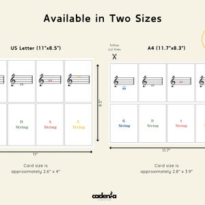 Violin Note Learning Flashcards | Printable Music Note Cards | First ...