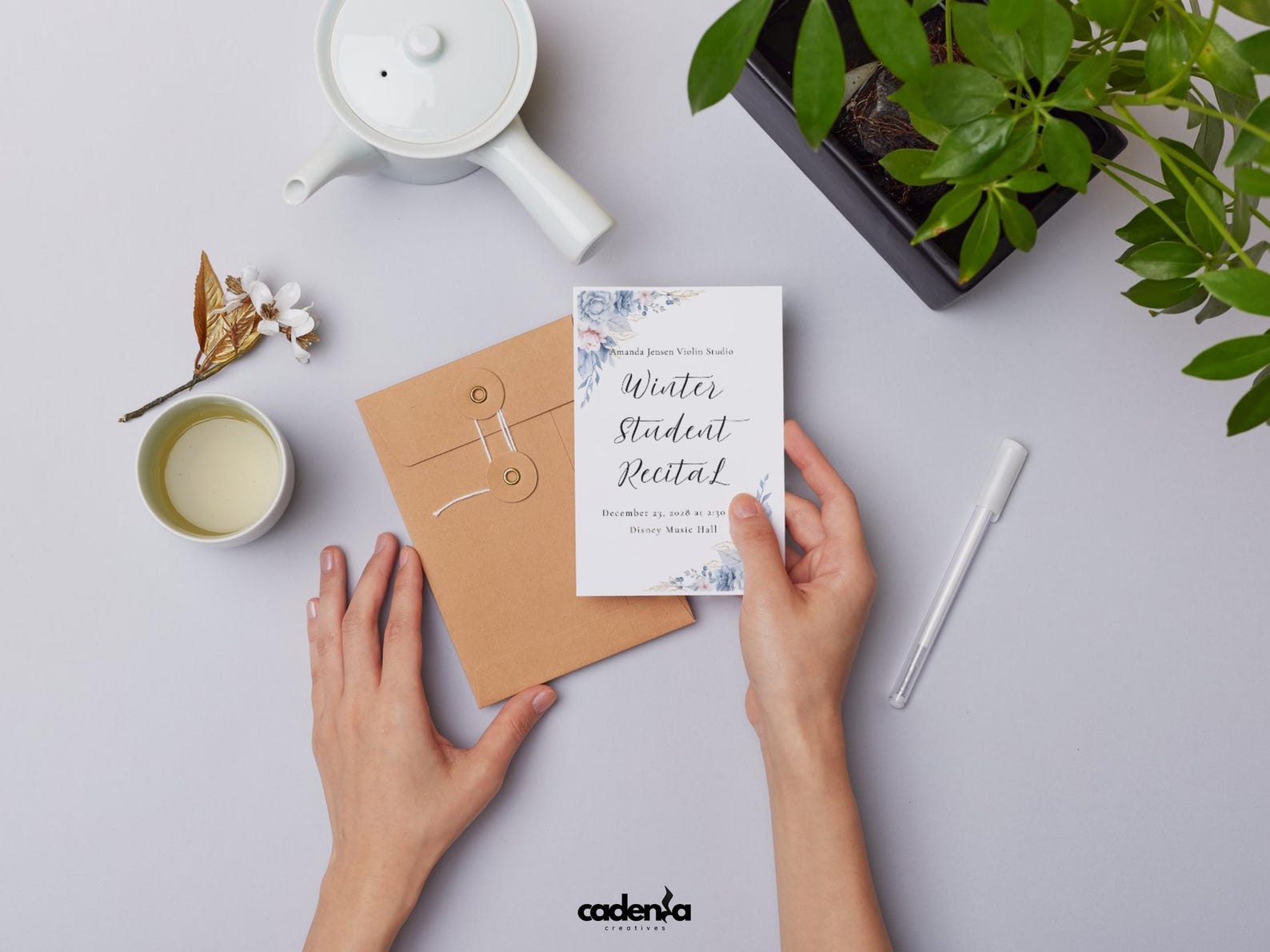 Winter Student Recital Template | Editable Canva Music Program ...