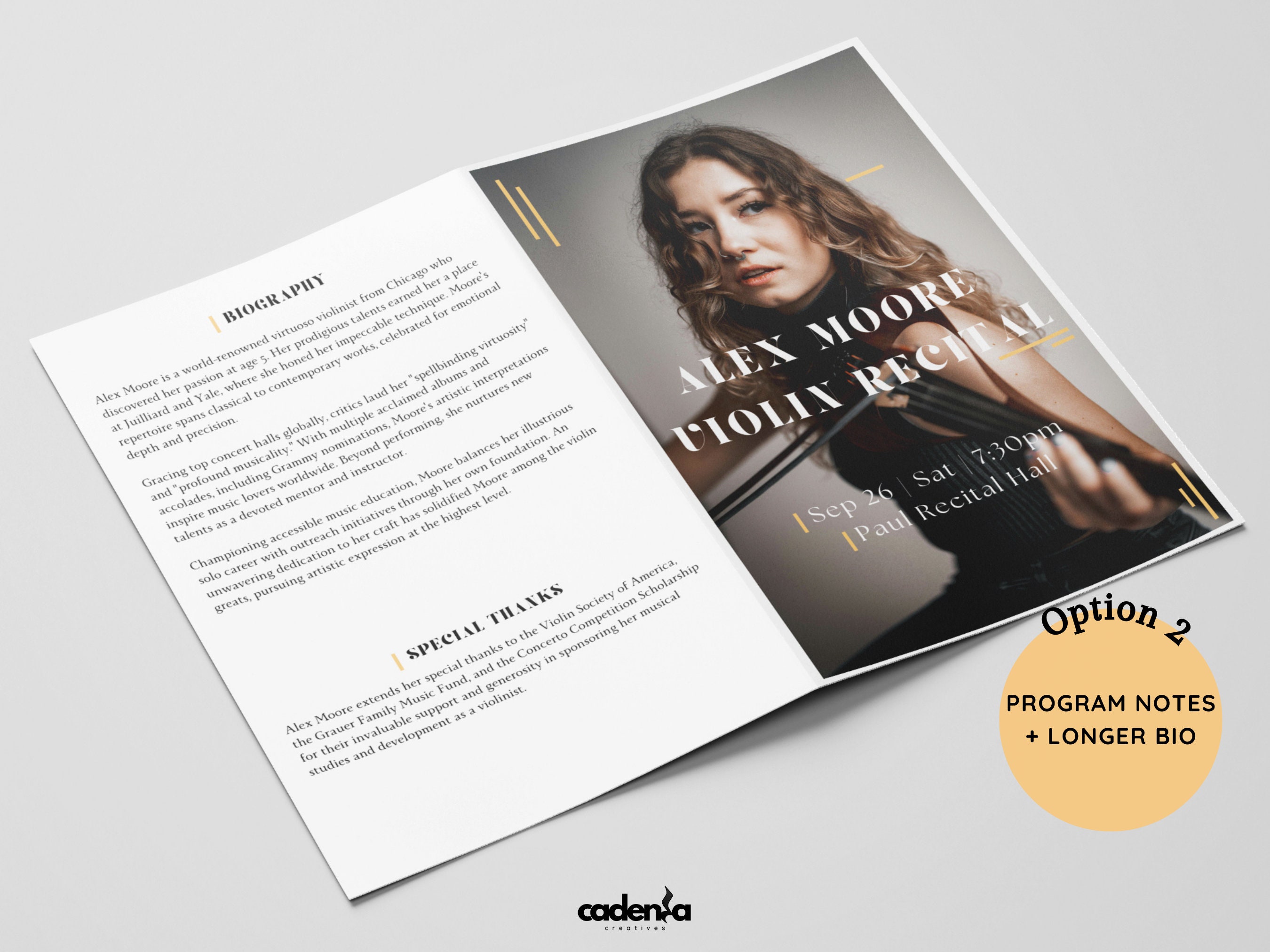 Solo Recital Program Template | Editable Canva Program Template ...