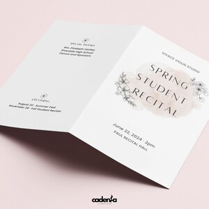 Editable Spring Student Recital Templates | Music Recital Program ...