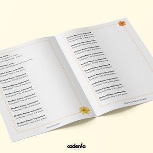 Violin Summer Recital Templates Canva | Editable Recital Program ...