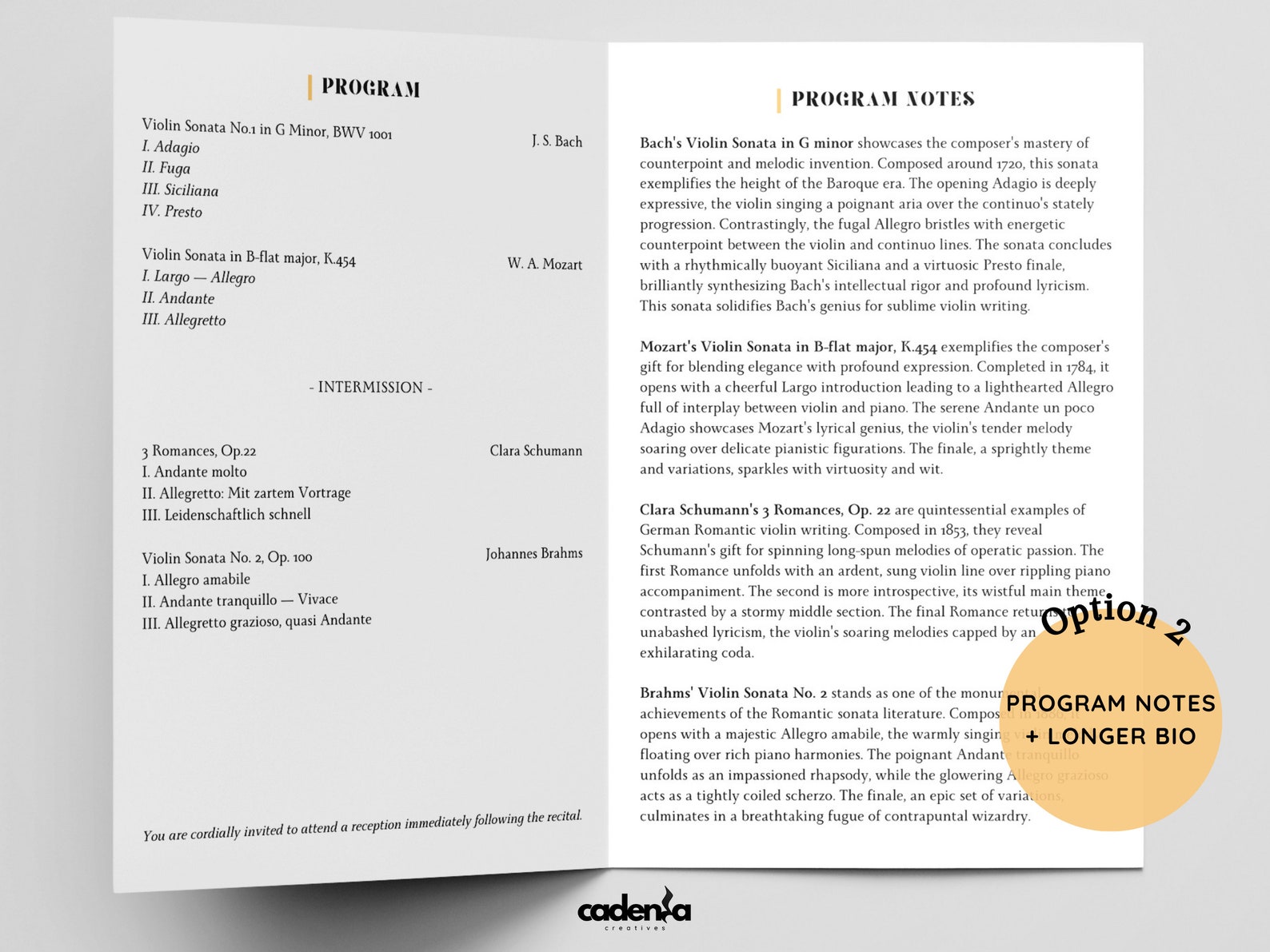 Solo Recital Program Template | Editable Canva Program Template ...