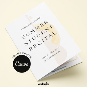Violin Summer Recital Templates Canva | Editable Recital Program ...