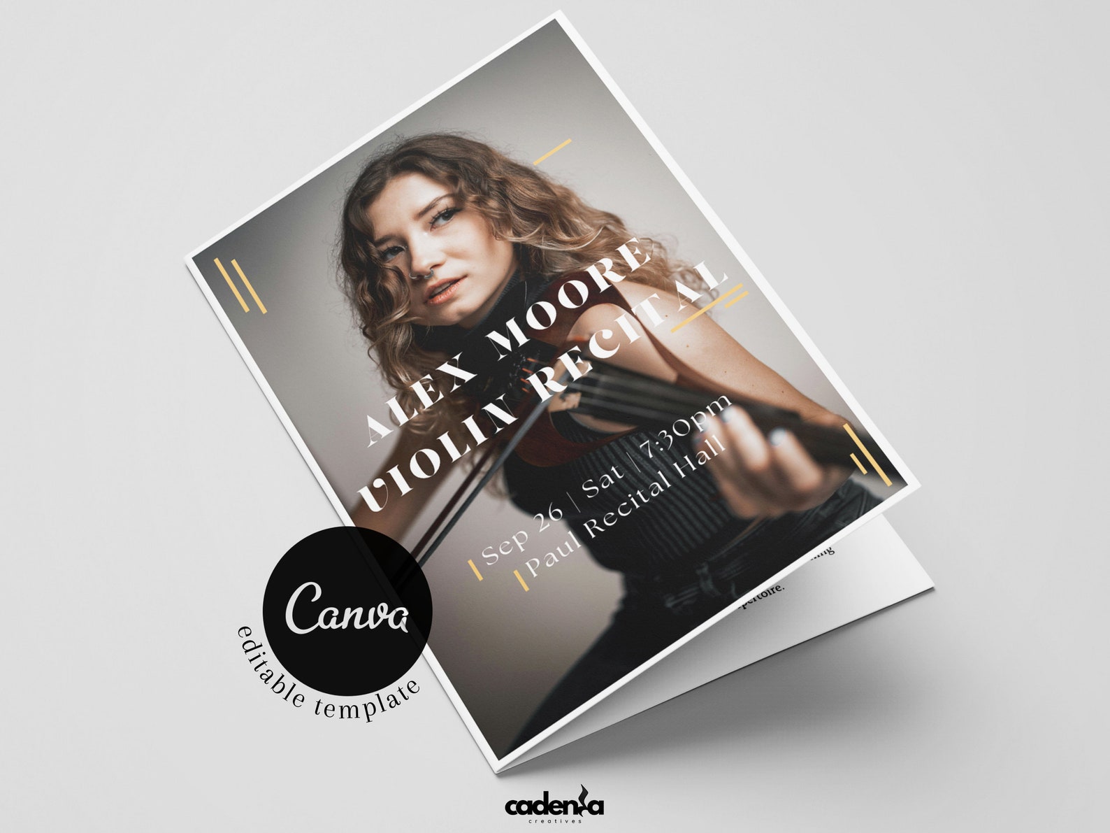 Solo Recital Program Template | Editable Canva Program Template ...