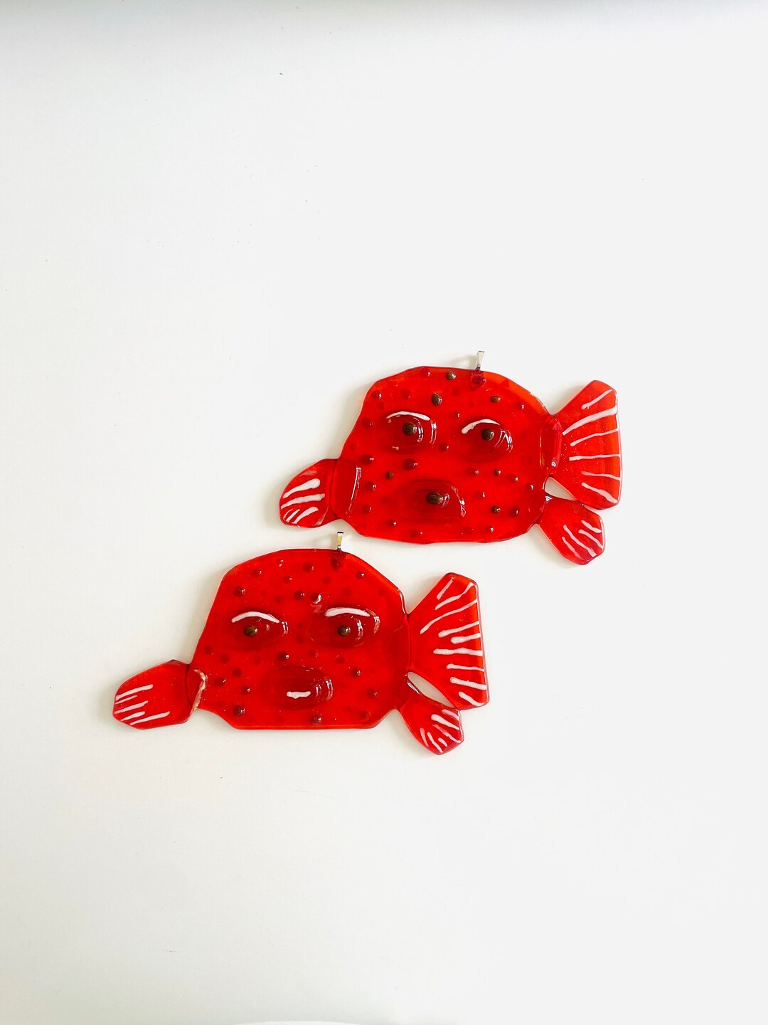Glass Puffer Fish Sun Catcher - Fused Glass Fish Decor - Hanging Window ...