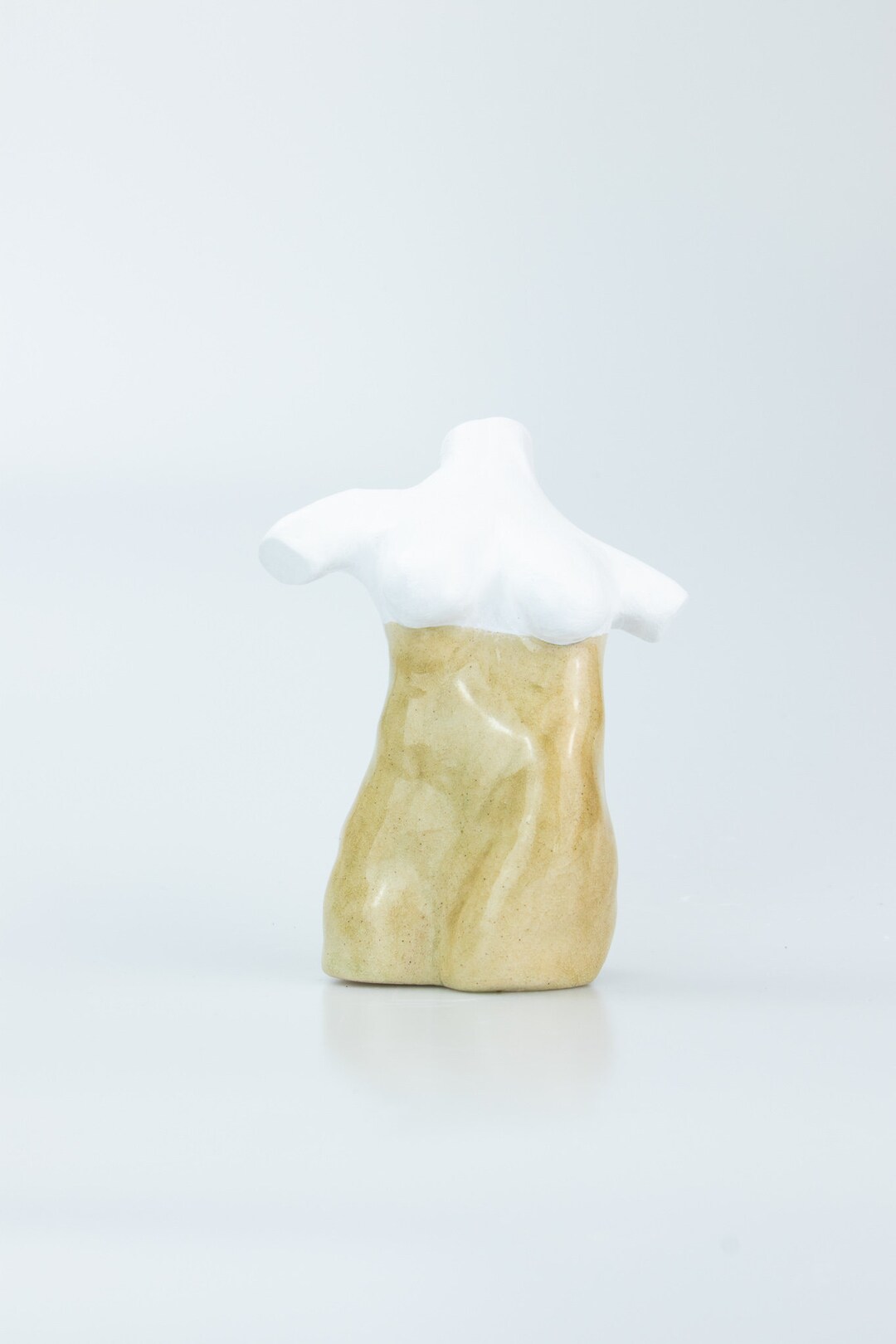 White Beige Torso Ceramic Figurine Body Sculpture Pottery Home Decor - Etsy