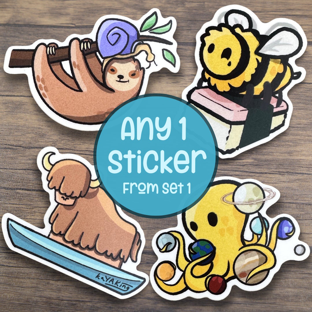 Any 1 Sticker - Cute & Hand-drawn, Vinyl Stickers for Laptops, Water ...