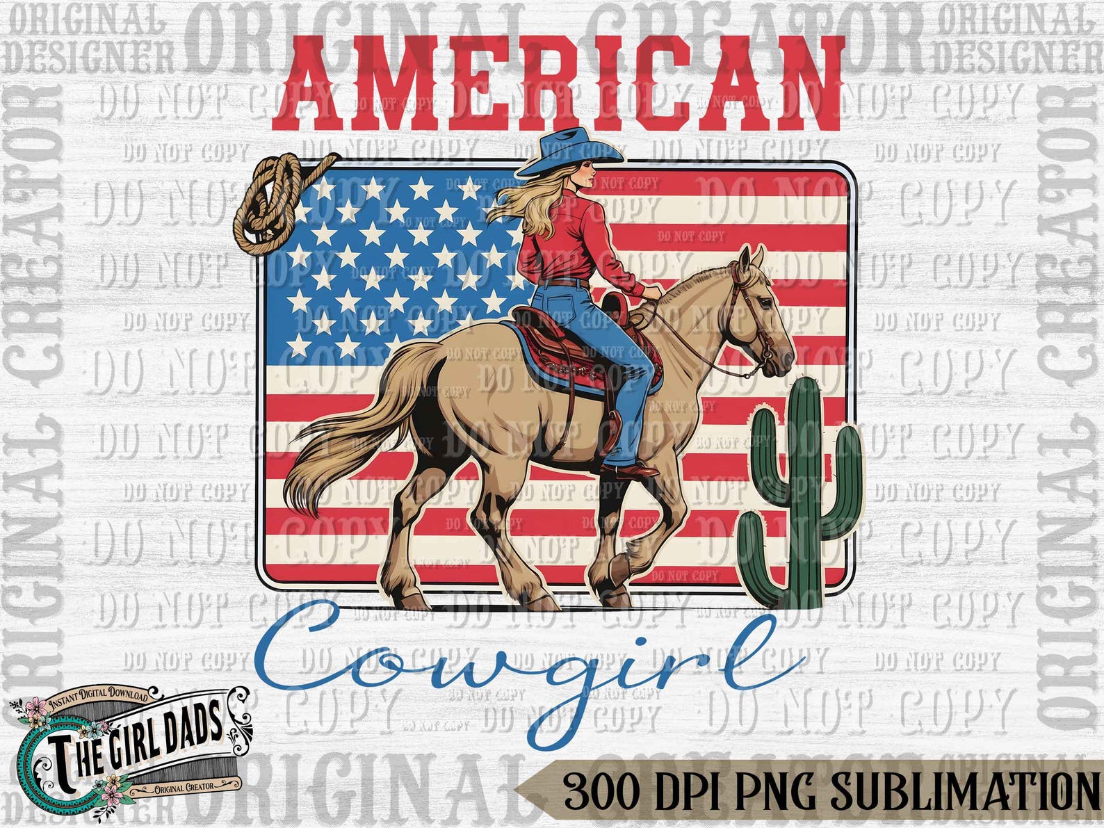 Cowgirl 4th of July Western Png, America Western Png, 4th of July Png ...