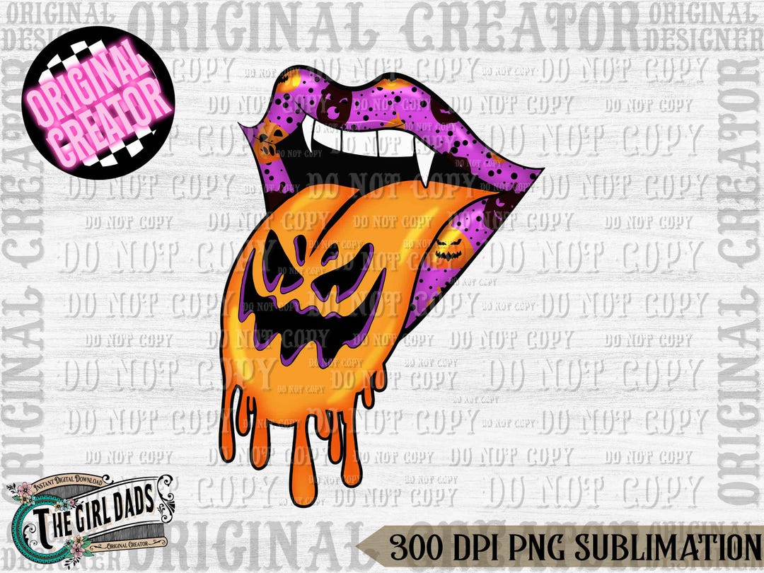 Halloween Lips PNG, Halloween PNG, Leopard Pumpkin Lips and Tongue ...