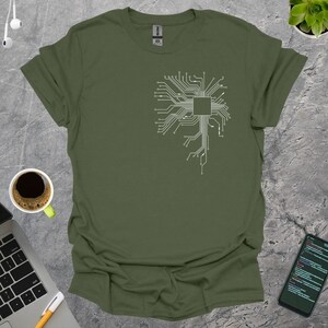 CPU Heart Minimalistic Programmer Shirt for Software Developer and ...
