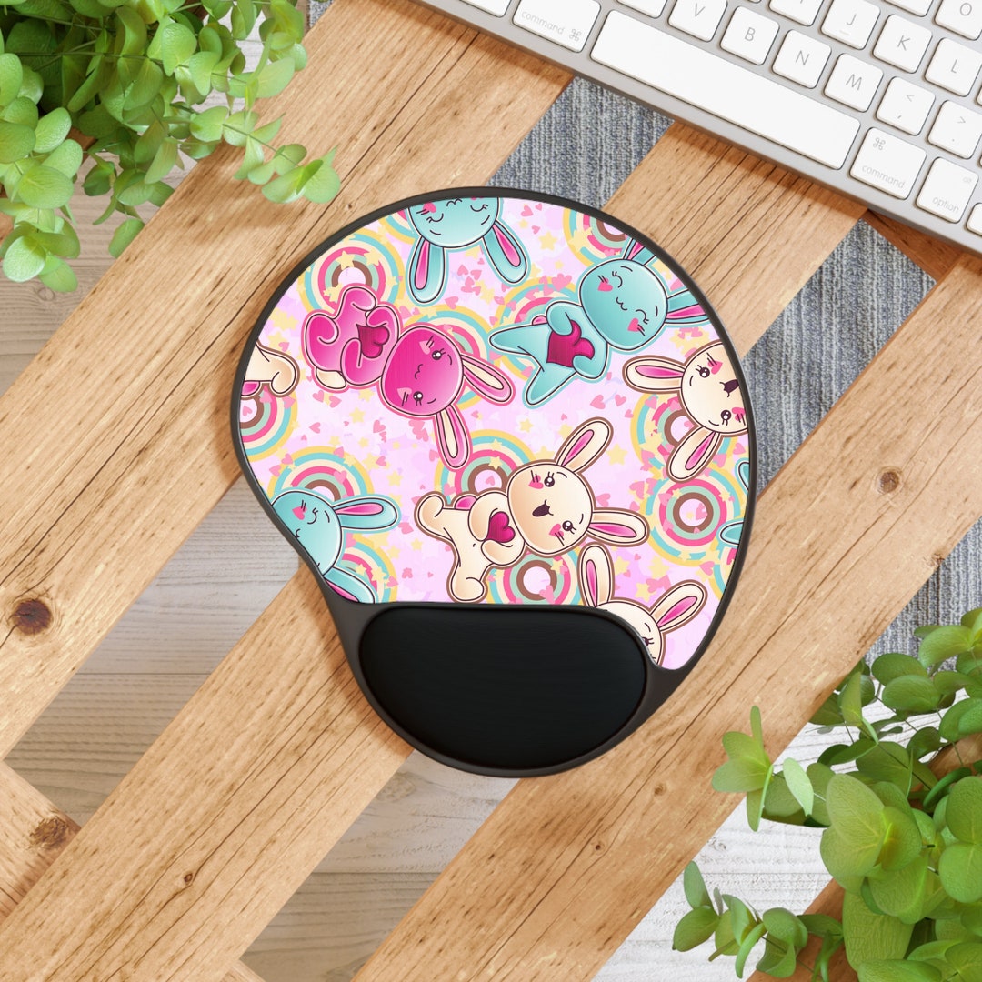 Cute Anime Mouse Pad With Wrist Rest Support Non-slip Base Durable ...