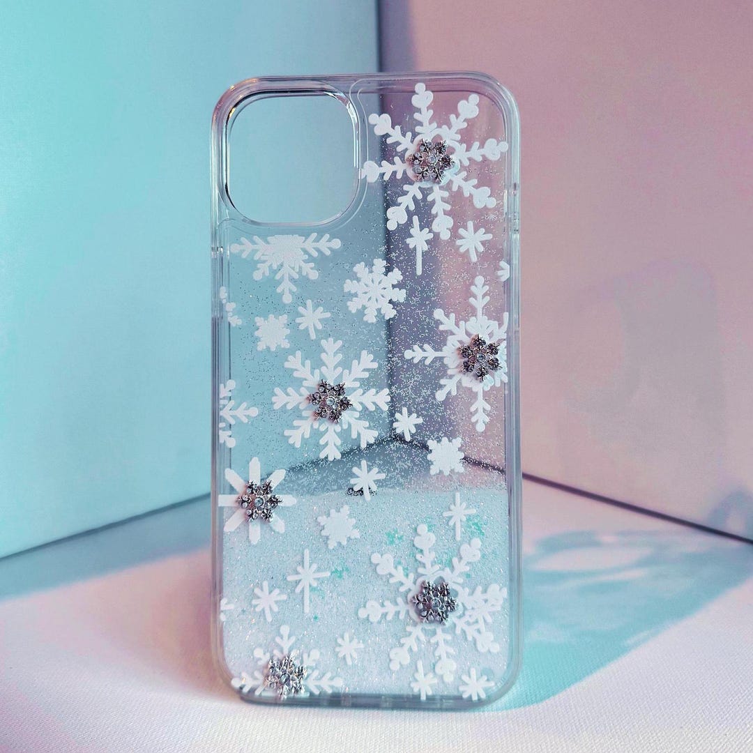 Clear 3D Winter iPhone Winter Case With REAL Falling Snow - Etsy