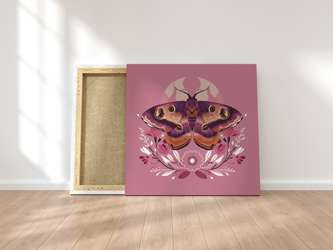 Granny's Cloak Moth Print | Pink Moth Wings Wall Art Printable for ...
