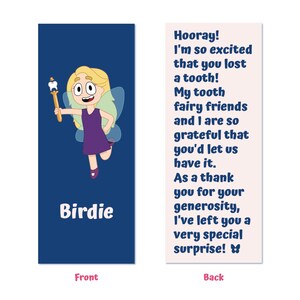 Tooth Fairy Minicards, Tooth Fairy Letter, Tooth Fairy Gift, Tooth ...