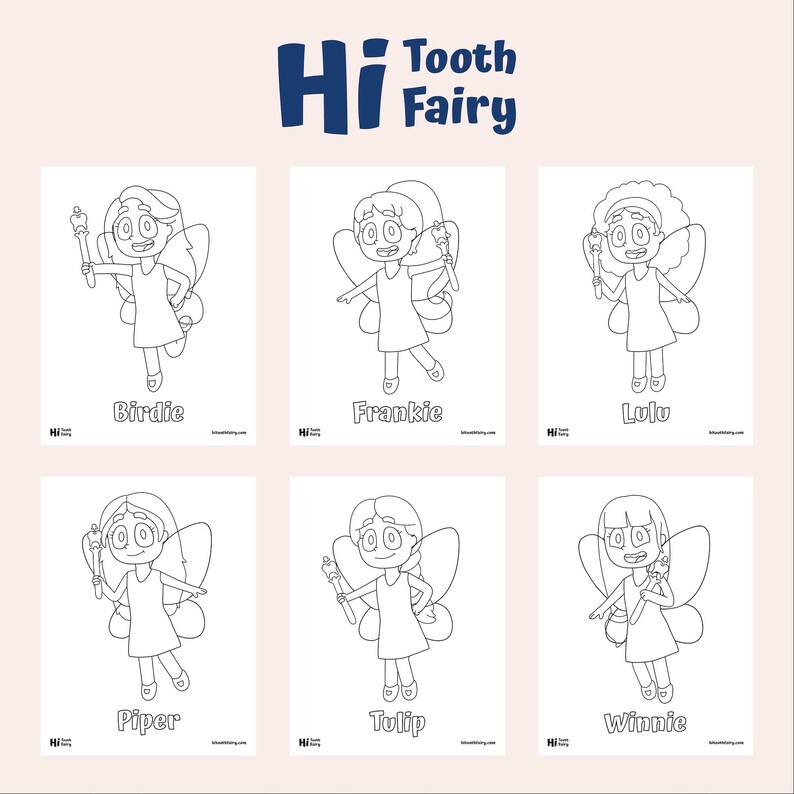 Tooth Fairy Printable Coloring Pages for Kids, Tooth Fairy Activity ...