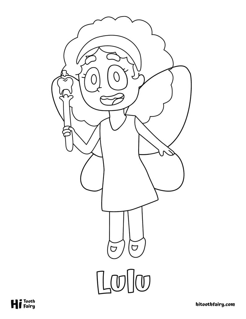 Tooth Fairy Printable Coloring Pages for Kids, Tooth Fairy Activity ...