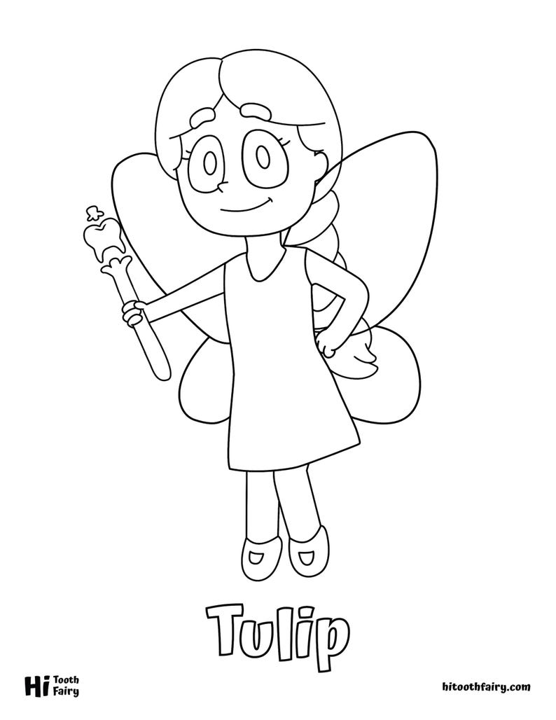 Tooth Fairy Printable Coloring Pages for Kids, Tooth Fairy Activity ...