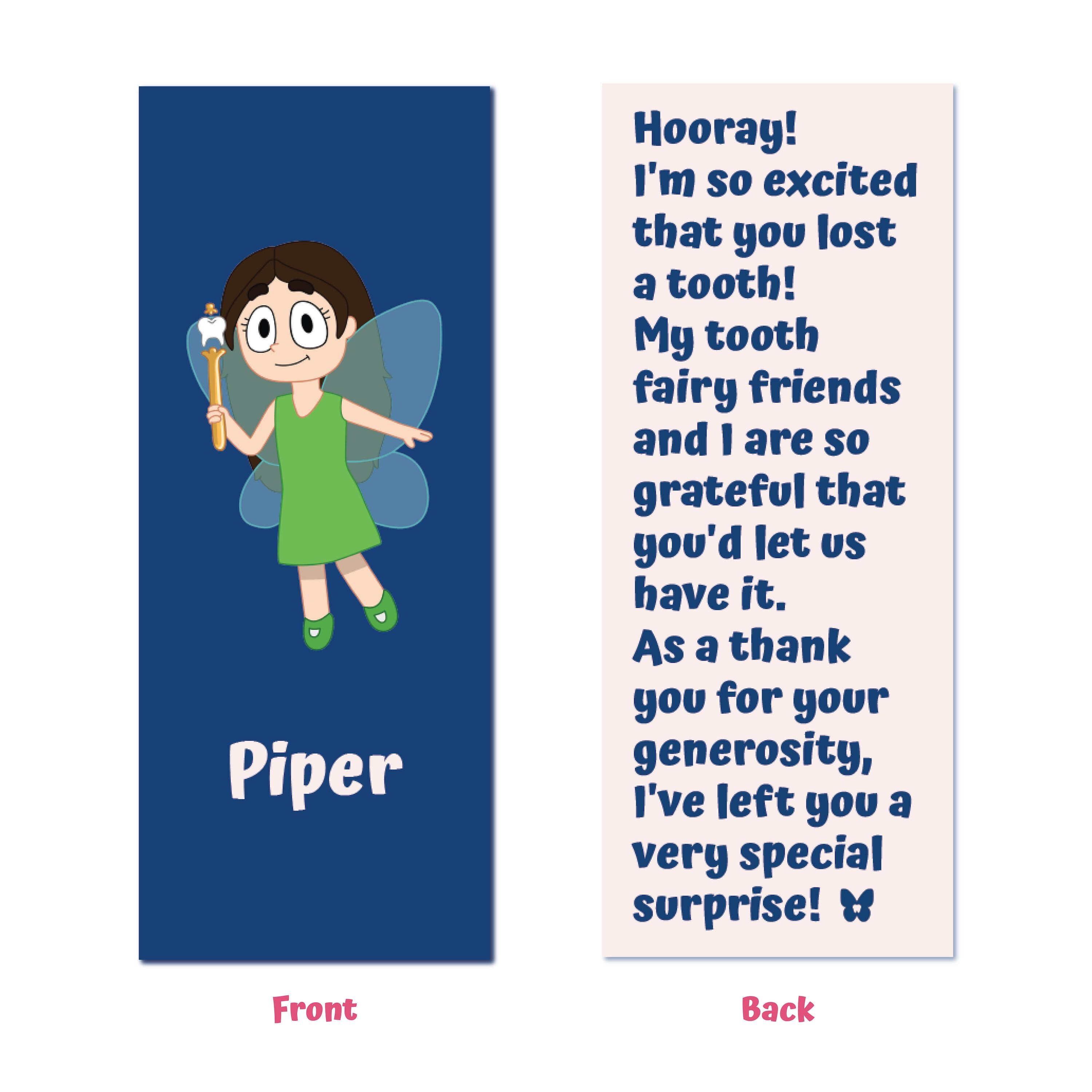 Tooth Fairy Minicards, Tooth Fairy Letter, Tooth Fairy Gift, Tooth ...