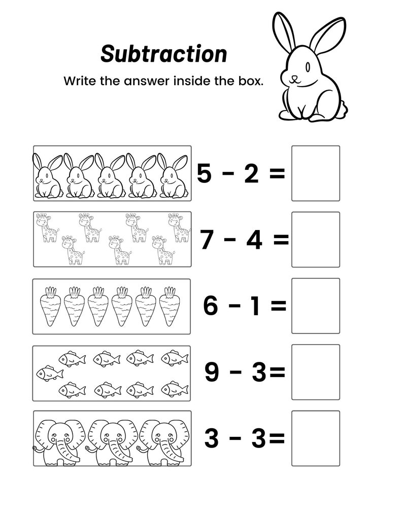 First Grade Math Worksheets: Addition & Subtraction (printable) - Etsy