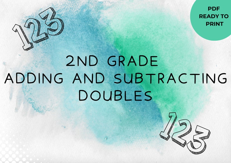2nd Grade Addition & Subtraction Worksheets: Doubles Math (PDF ...