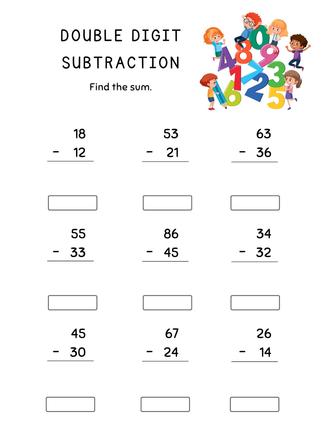 2nd Grade Addition & Subtraction Worksheets: Doubles Math (PDF ...