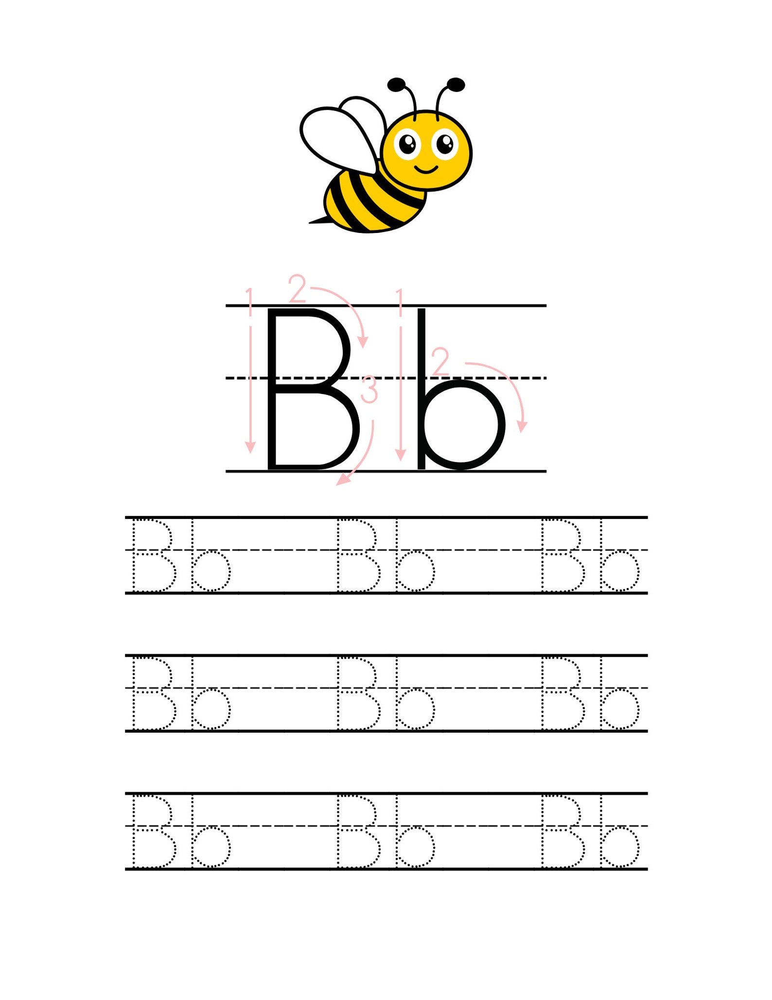 Alphabet Tracing Worksheets: A-Z Printable (digital Download) - Etsy