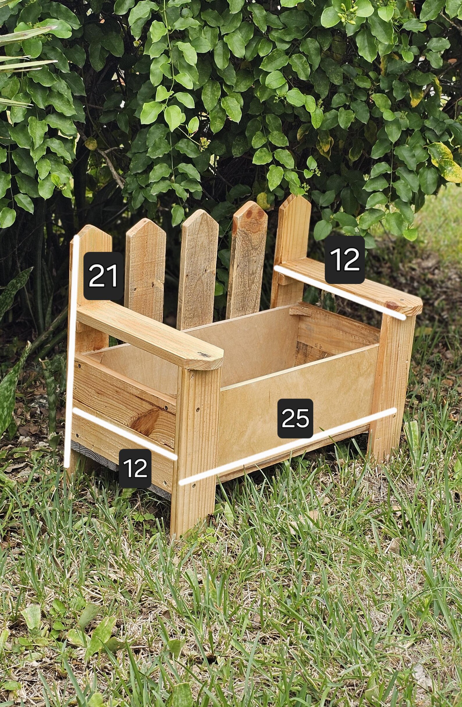 Personalized Wooden Planter Bench: Rustic Outdoor Garden Decor - Etsy