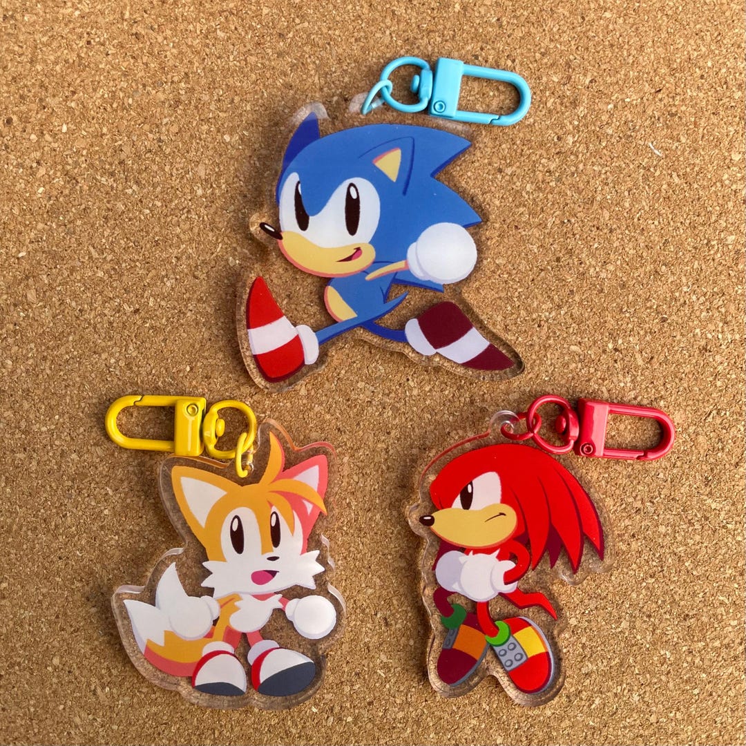 Sonic Charm: Sonic Tails Knuckles Trio - Etsy