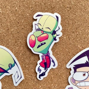 Invader Zim Stickers: Zim GIR Dib Gaz Tak Minimoose Mimi - Etsy