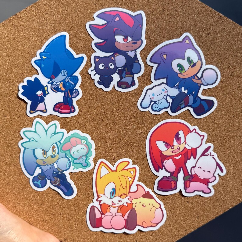 Sonic Sticker Sheet & Die Cuts: Sonic Boys Pairs - Etsy