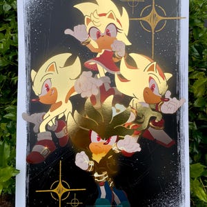 Sonic Gold Foil Print Super Hedgehogs - Etsy