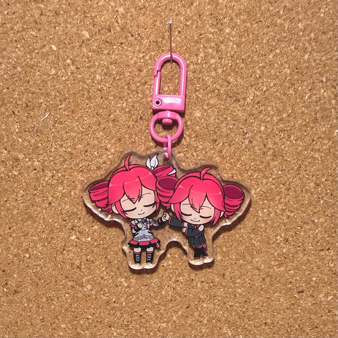 Keychain: Utau and Synthv Kasane Teto - Etsy