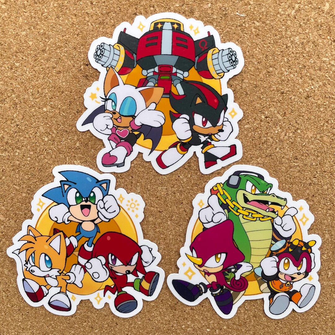 Sonic Stickers: Team, Sonic, Dark, Chaotix - Etsy