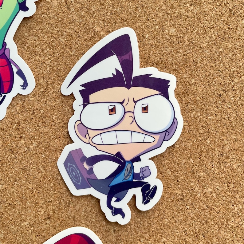 Invader Zim Stickers: Zim GIR Dib Gaz Tak Minimoose Mimi - Etsy