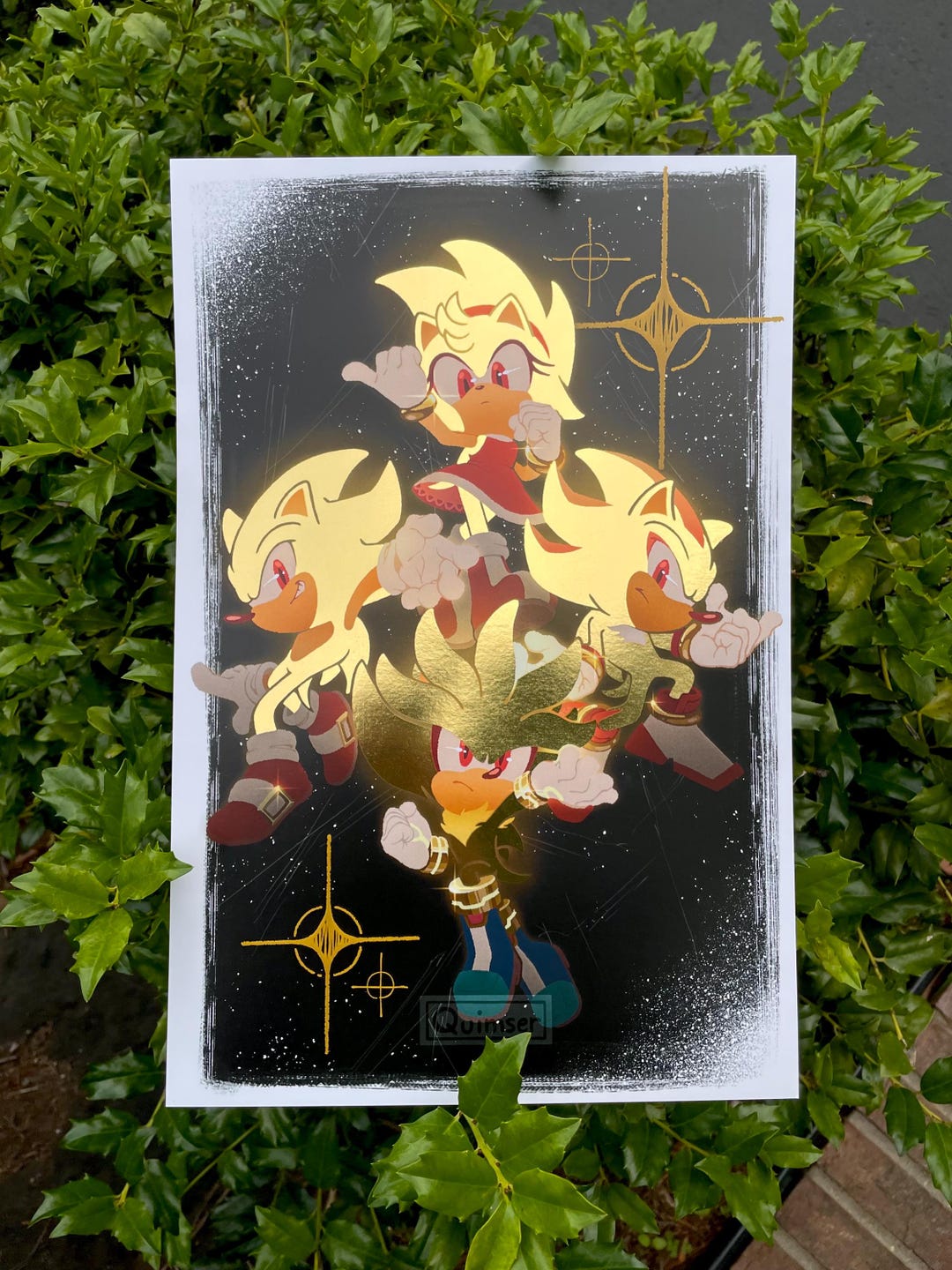 Sonic Gold Foil Print Super Hedgehogs - Etsy