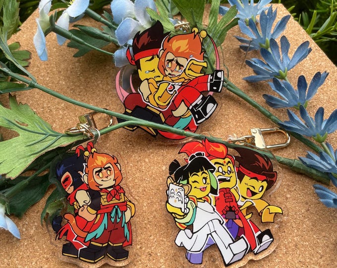 Monkie Kid Multi Character Charms: Wukong Macaque MK Red Son Mei - Etsy