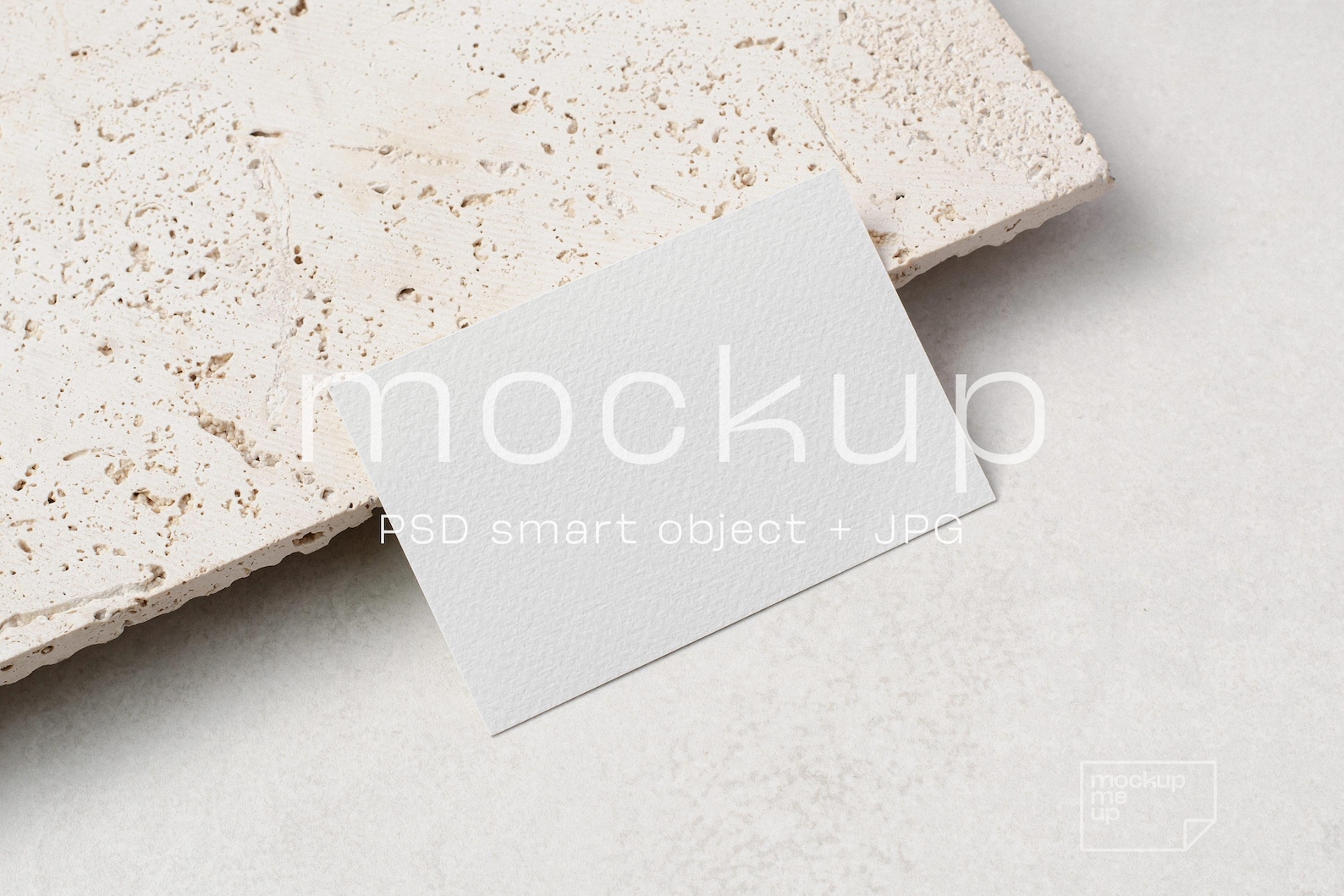 Neutral Tones Business Card Mockup, Minimalist Empty White Card Mockup ...