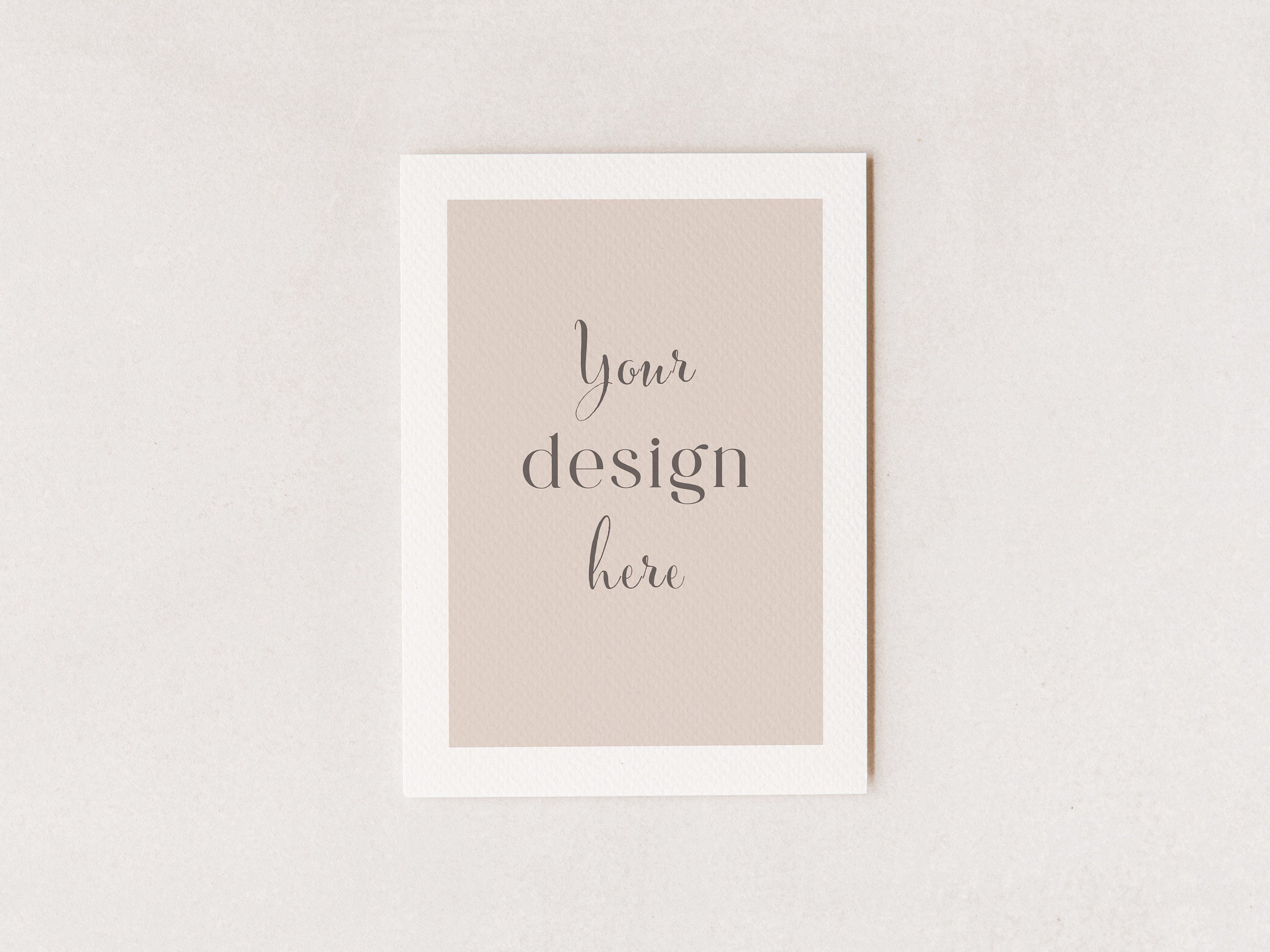 Modern 5x7 Card Mockup Smart Object, Greeting Card Mockup Simple White ...