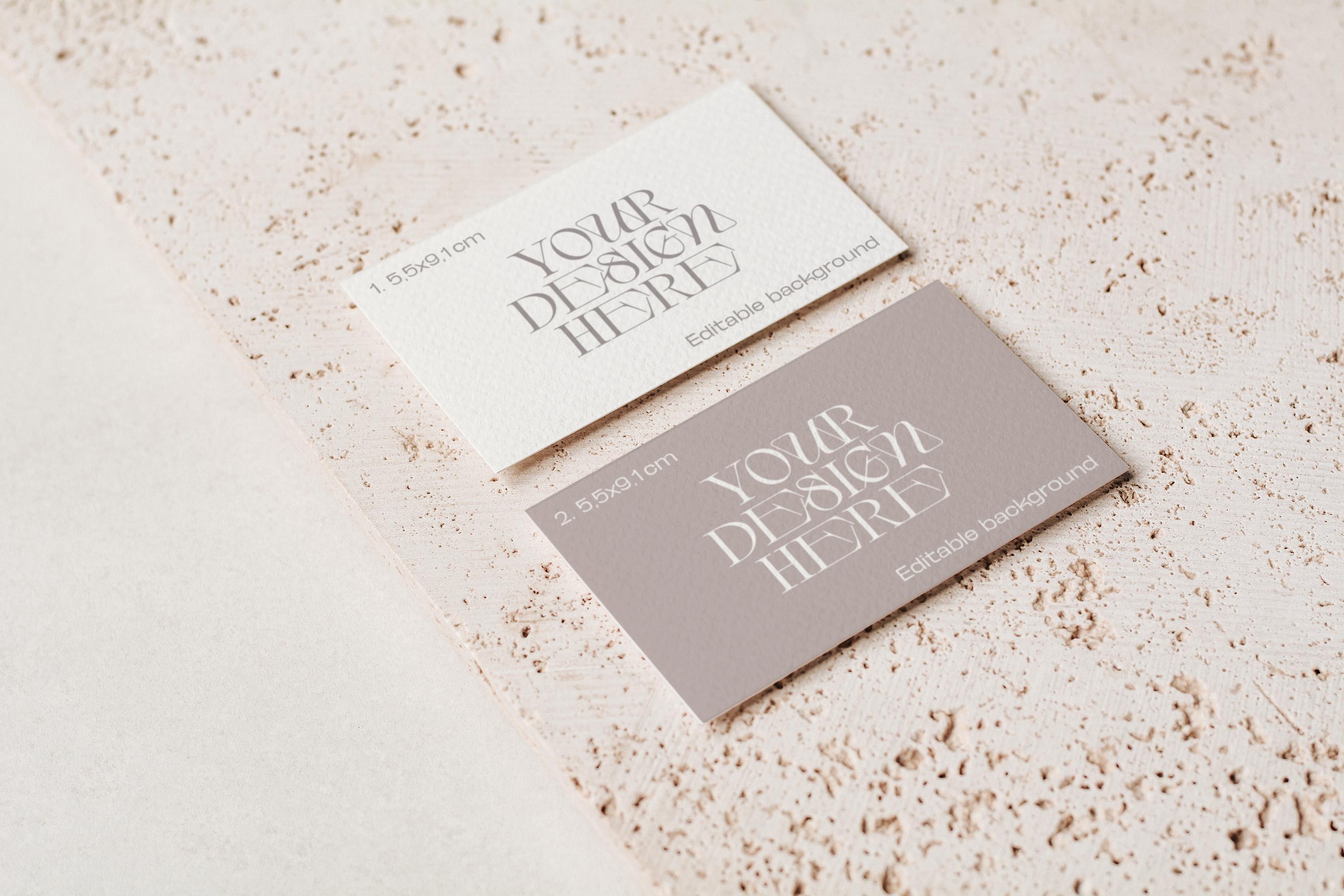 Double Business Card Mockups, Branding Mockups, Neutral Mockup, Card ...