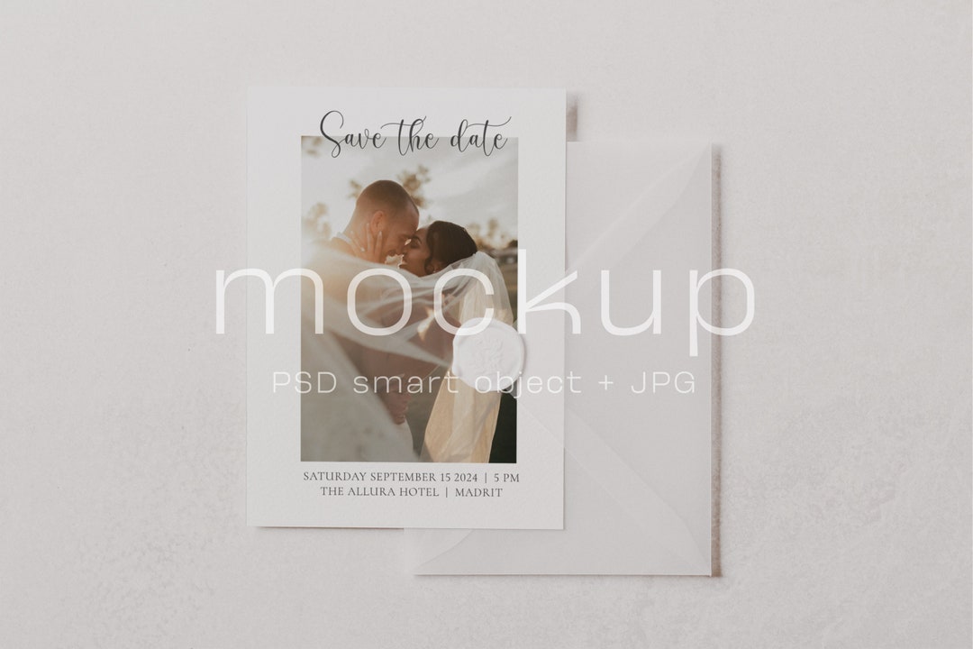 7x5 Invitation Mockup, 5x7 Invite Mockup, Etsy Mockup Invitation ...