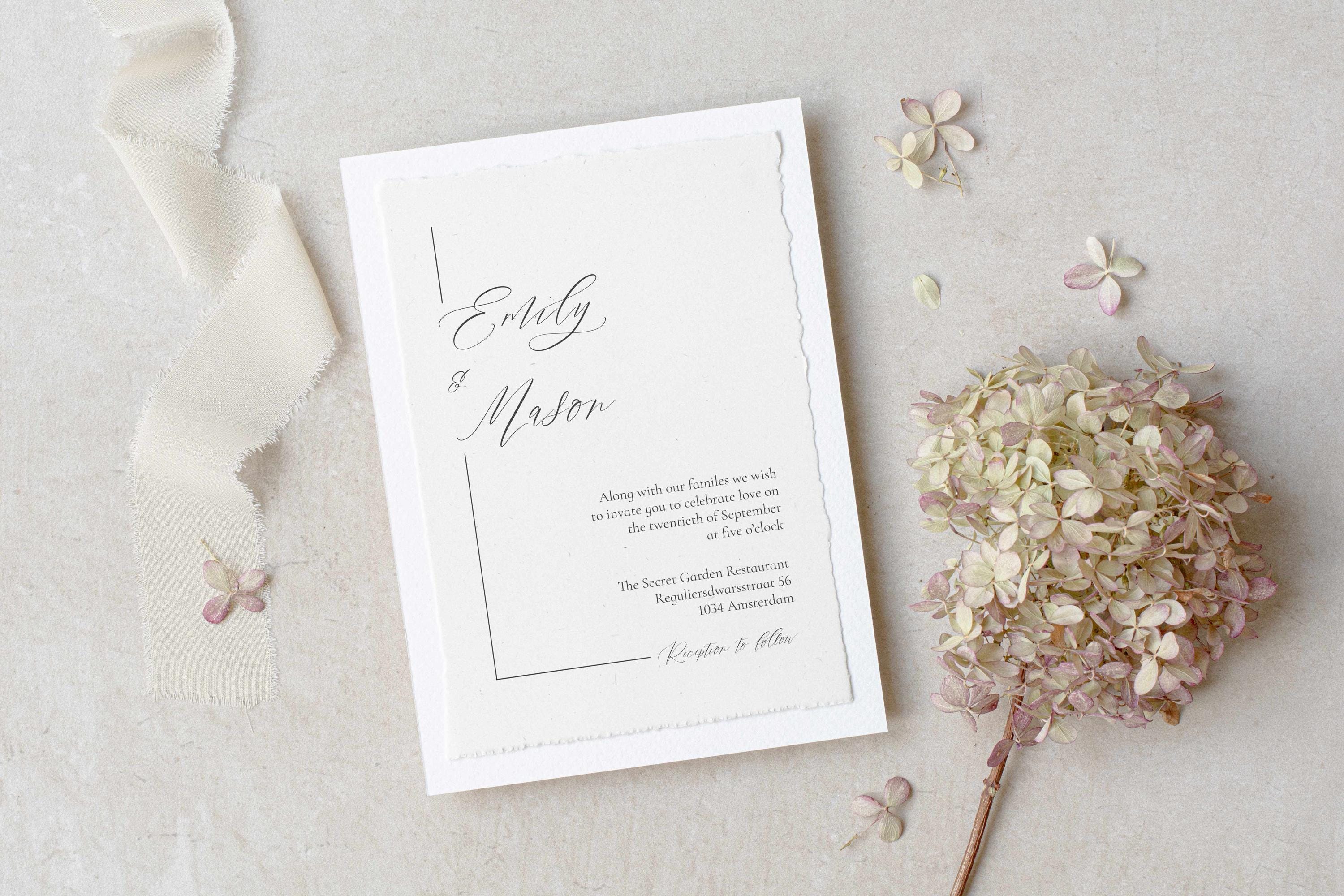 Wedding Card Mockup, Blank Card, Card Template, Invitation Mockup ...