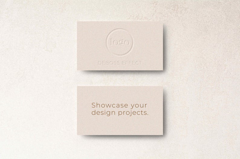 Deboss Effect Mockup Logo, Deboss Stationery Mockup, Business Card ...