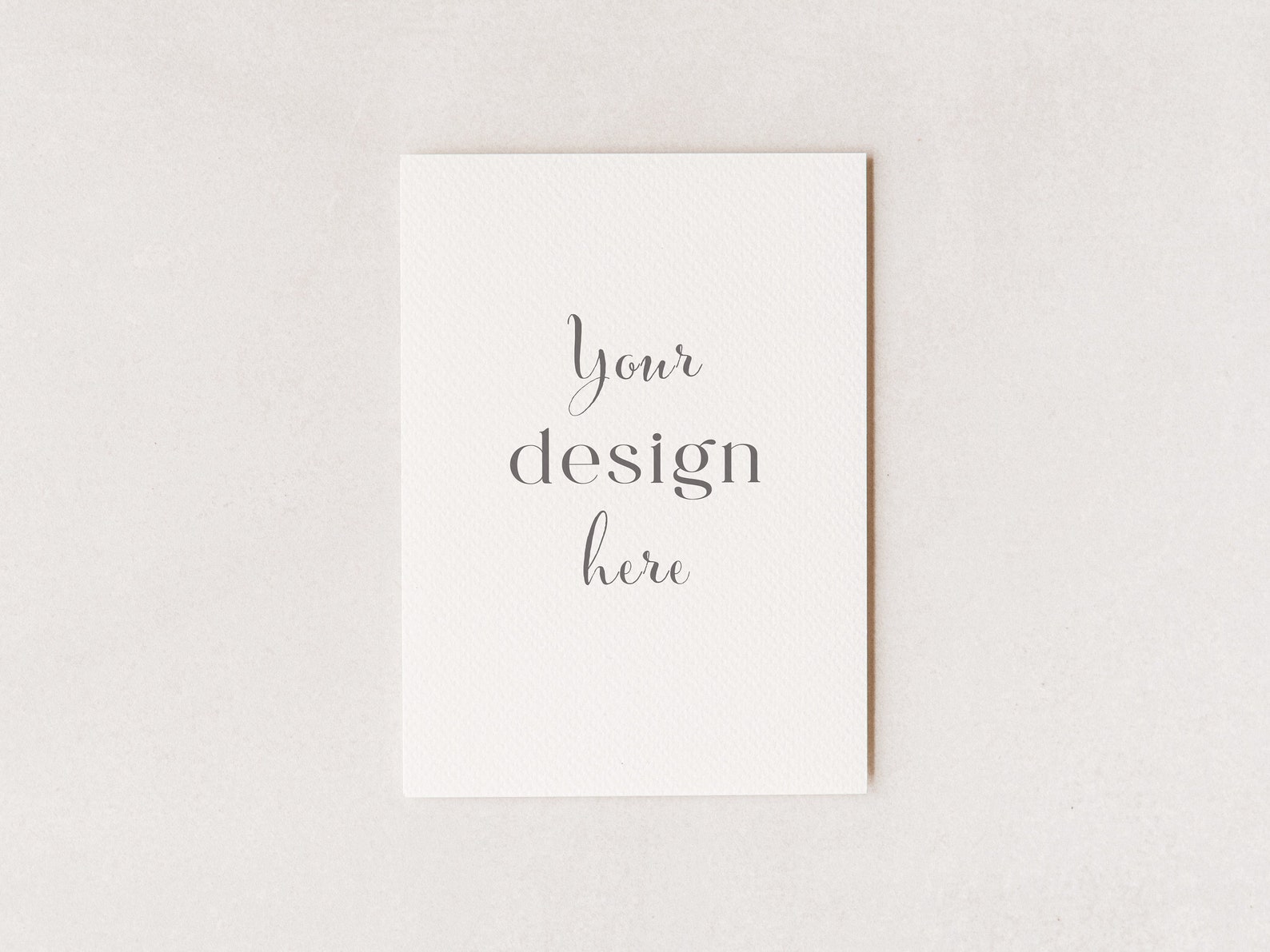 Modern 5x7 Card Mockup Smart Object, Greeting Card Mockup Simple White ...
