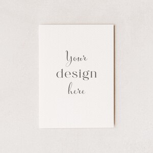 Modern 5x7 Card Mockup Smart Object, Greeting Card Mockup Simple White ...
