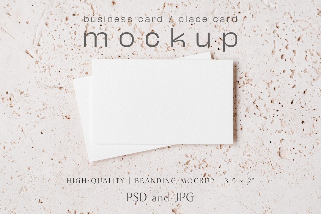 Business Card Mockup, 5.5x9.1 Cm (japanese Format), Minimalist Empty ...