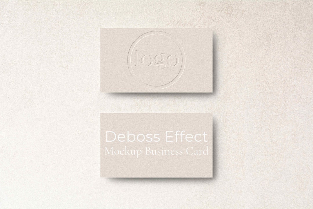 Deboss Effect Mockup Logo, Deboss Stationery Mockup, Business Card ...